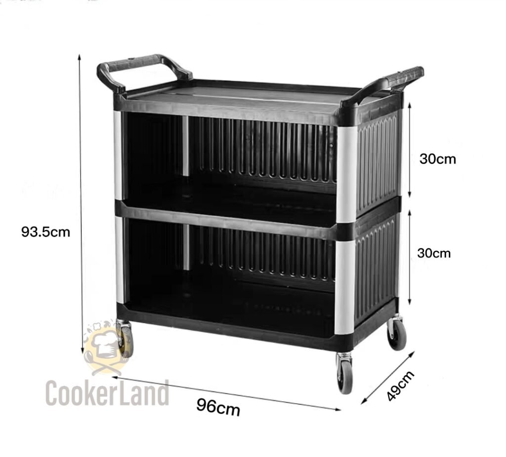 Three Tier Utilities Cart(Black) 三层手推车（黑色） : Cooker Land : Malaysia ...